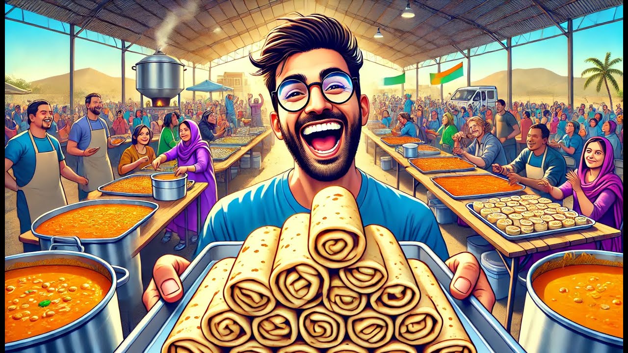 Cooking 120 daal roti rolls for the homeless (Day 63 Ride-along) - YouTube