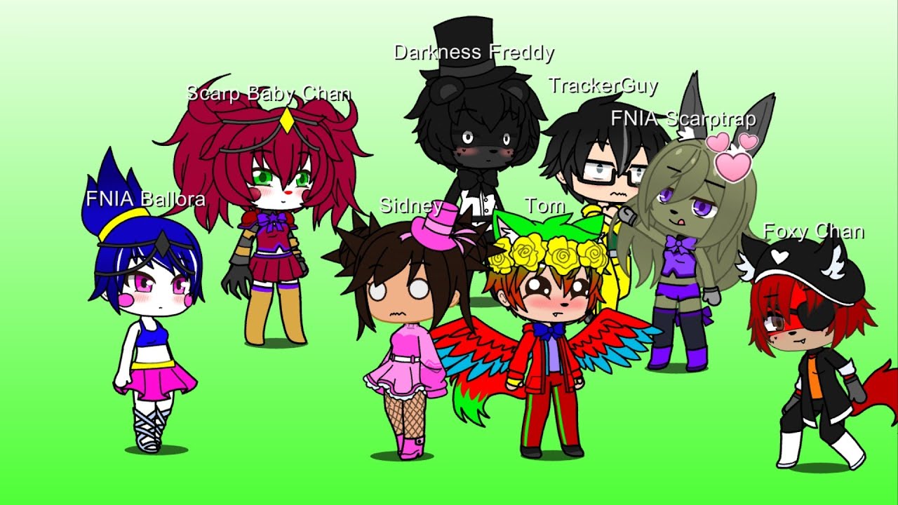 (Gacha Club)Sidney,Tom & TrackerGuy Stuck in the room with FNIA Girls ...