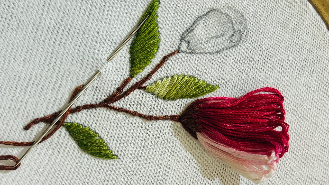 Most beautiful 3D hand embroidery design|easy and amazing hand ...
