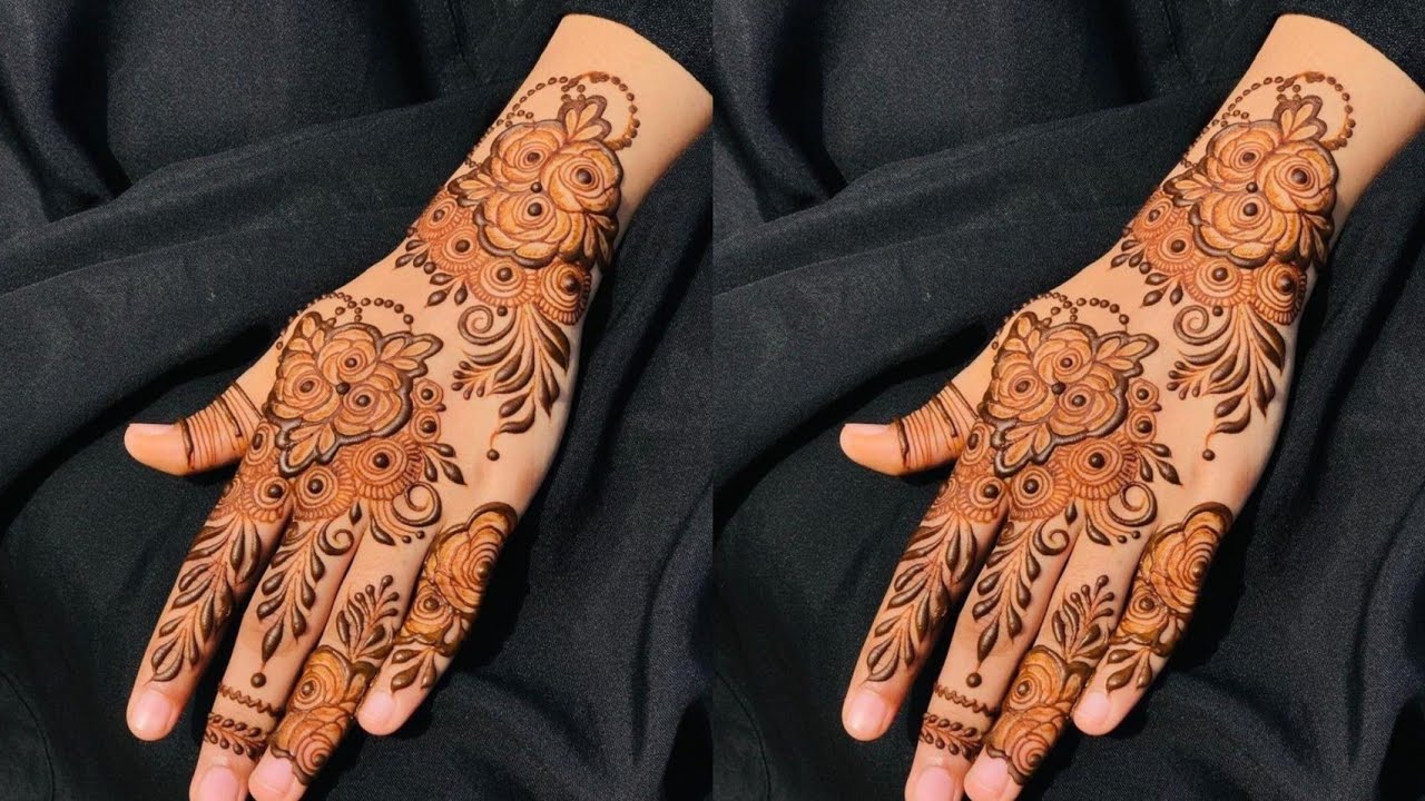 Very Easy Wedding, mehidy dezain | Bridal, mehedi dijain | Simple mehndi | Hand mehndi design ...