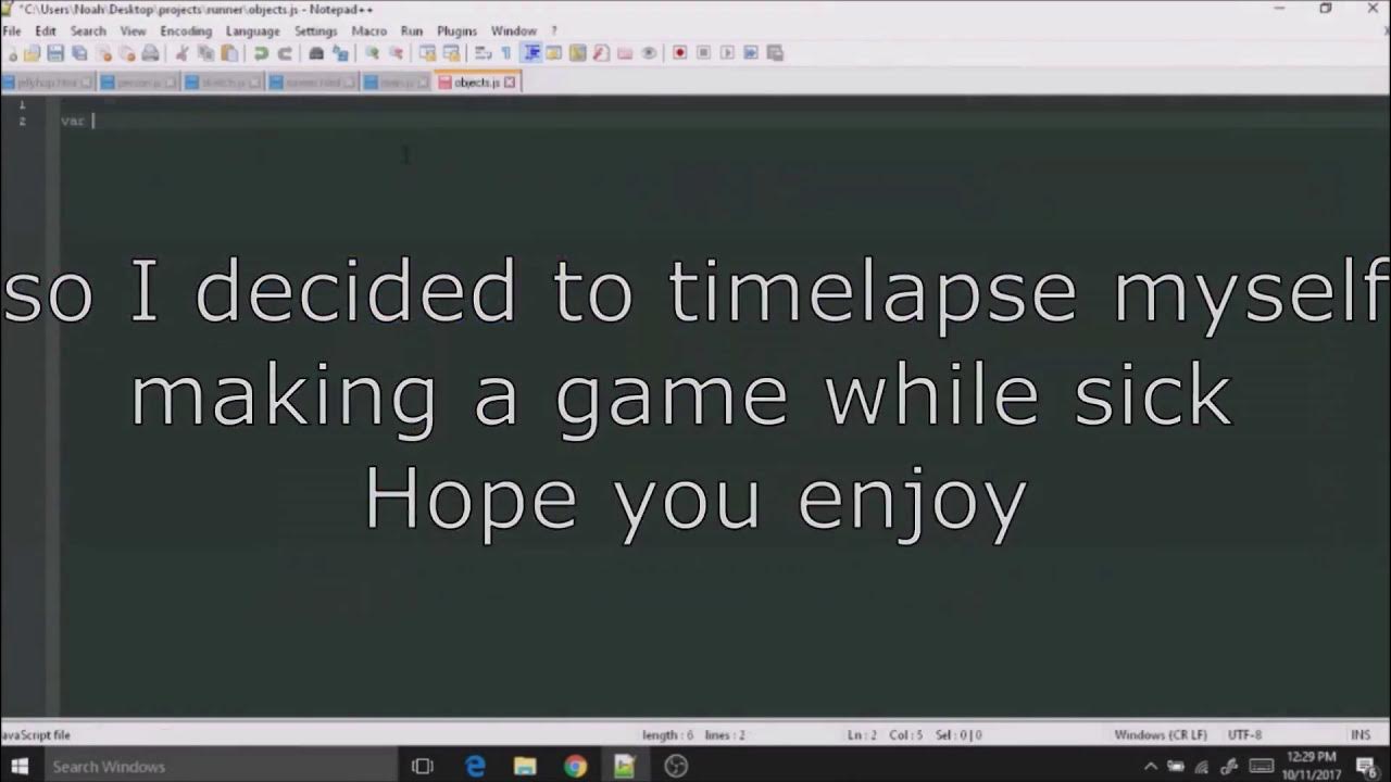 Making A Game In Javascript (Timelapse) - YouTube