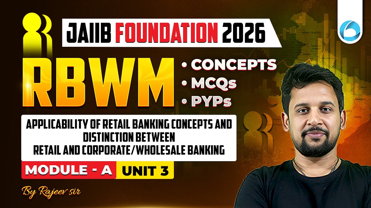 JAIIB RBWM Module A Unit 3 | Applicability of Retail Banking Concepts ...