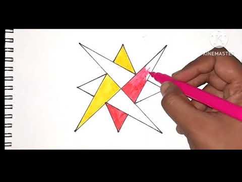 How to draw a 4 pointed star with a compass⭐️⭐️ - YouTube