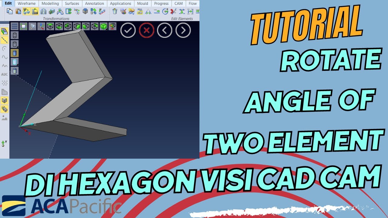 Tutorial Hexagon Visi Rotate Angle of Two Element - PT. ACA Pacific - YouTube
