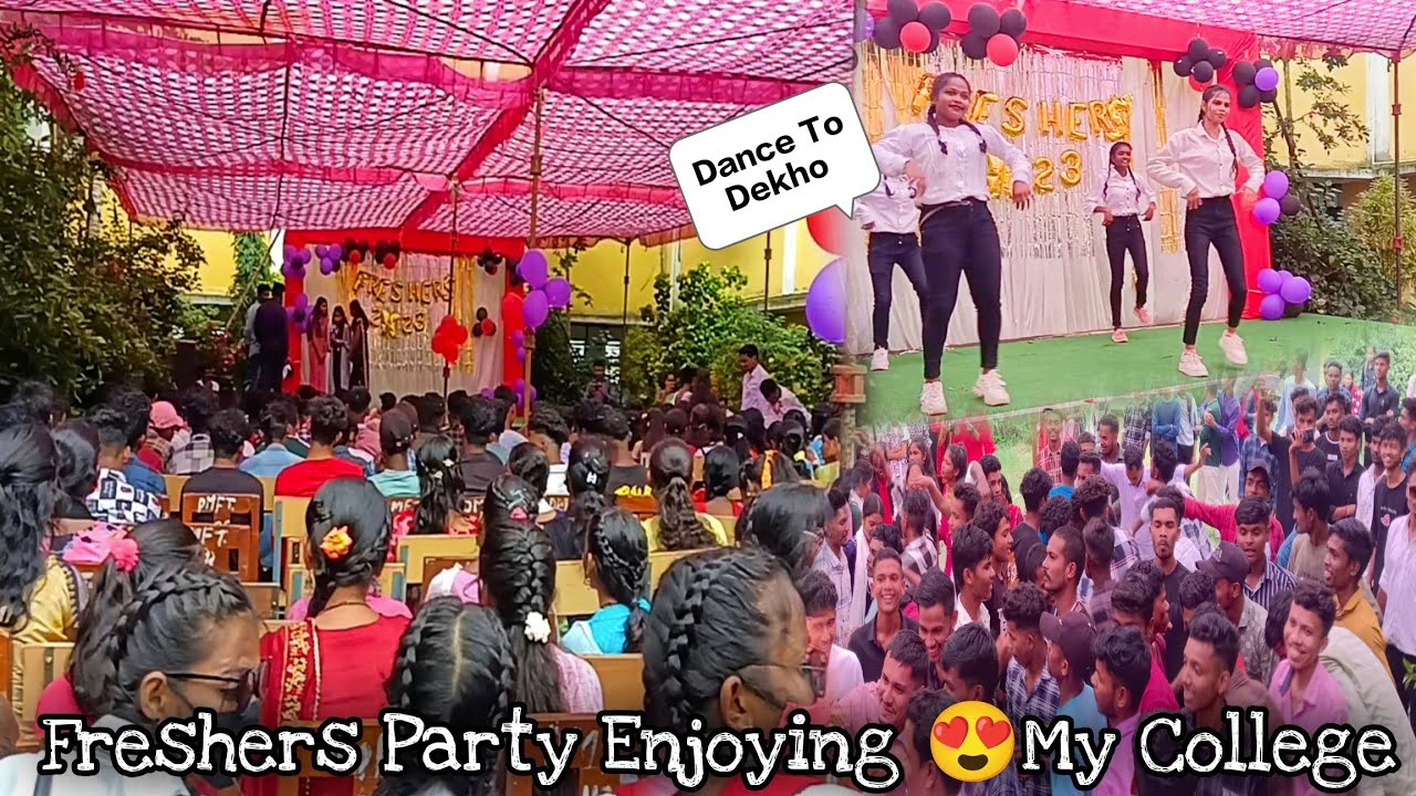 Freshers Party Enjoying 😍 My College || Welcome party 🎉 2023 || # ...