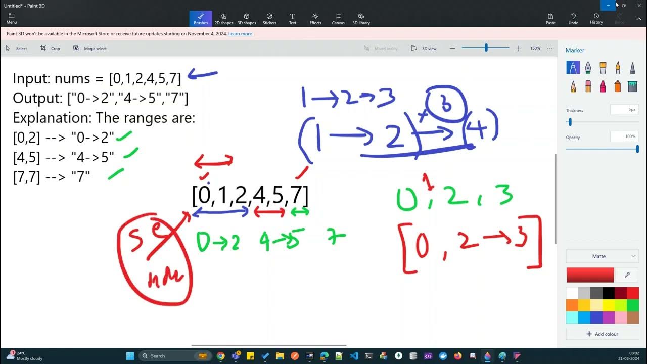 Leet Code 228 Summary Ranges Youtube