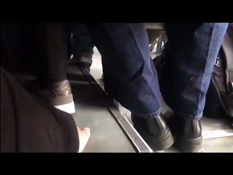 Candid bus hand trample crush girl black  sneakers Full Part [Free Content]