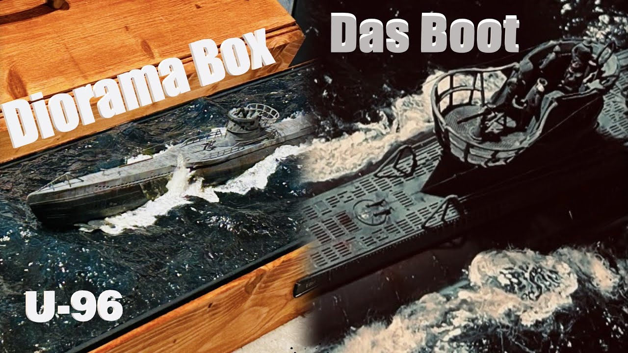 Das Boot Diorama Box U96 realistic Figures - no epoxy - Aluminium water ...