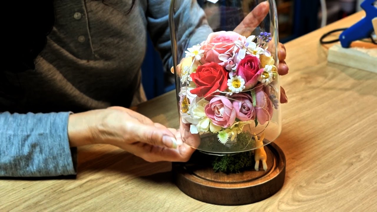 Flowers in the Glass Dome | Bouquet Herbarium | DIY - YouTube