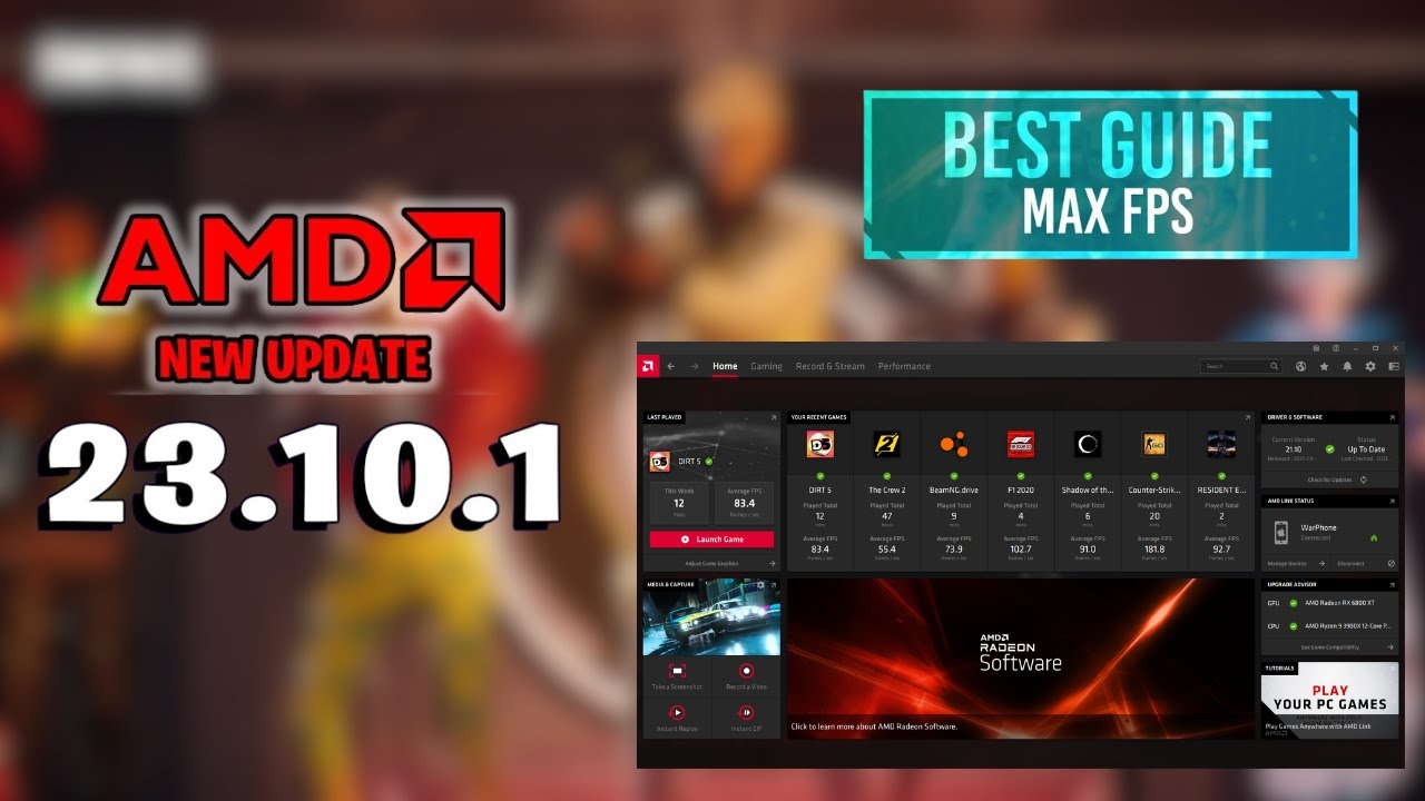 AMD Software: Adrenalin Edition New Update 23.10.1 Best Settings for ...