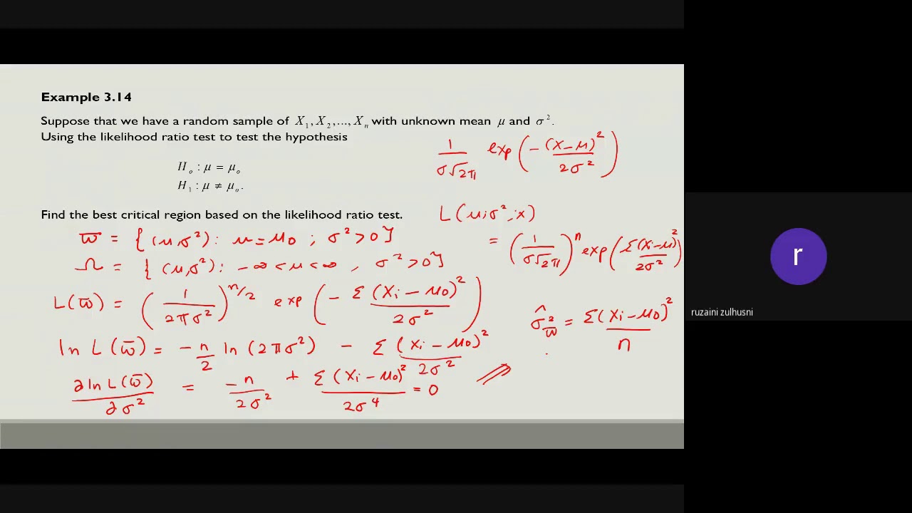 CLASS ONLINE SESSION 4 JUNE 2020 EXAMPLE PART 4A: LIKELIHOOD RATIO TEST ...