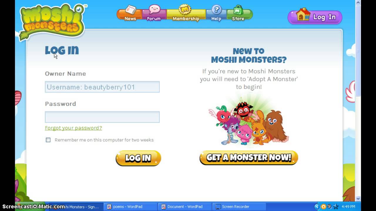 Moshi Monsters FREE account! ;] - YouTube