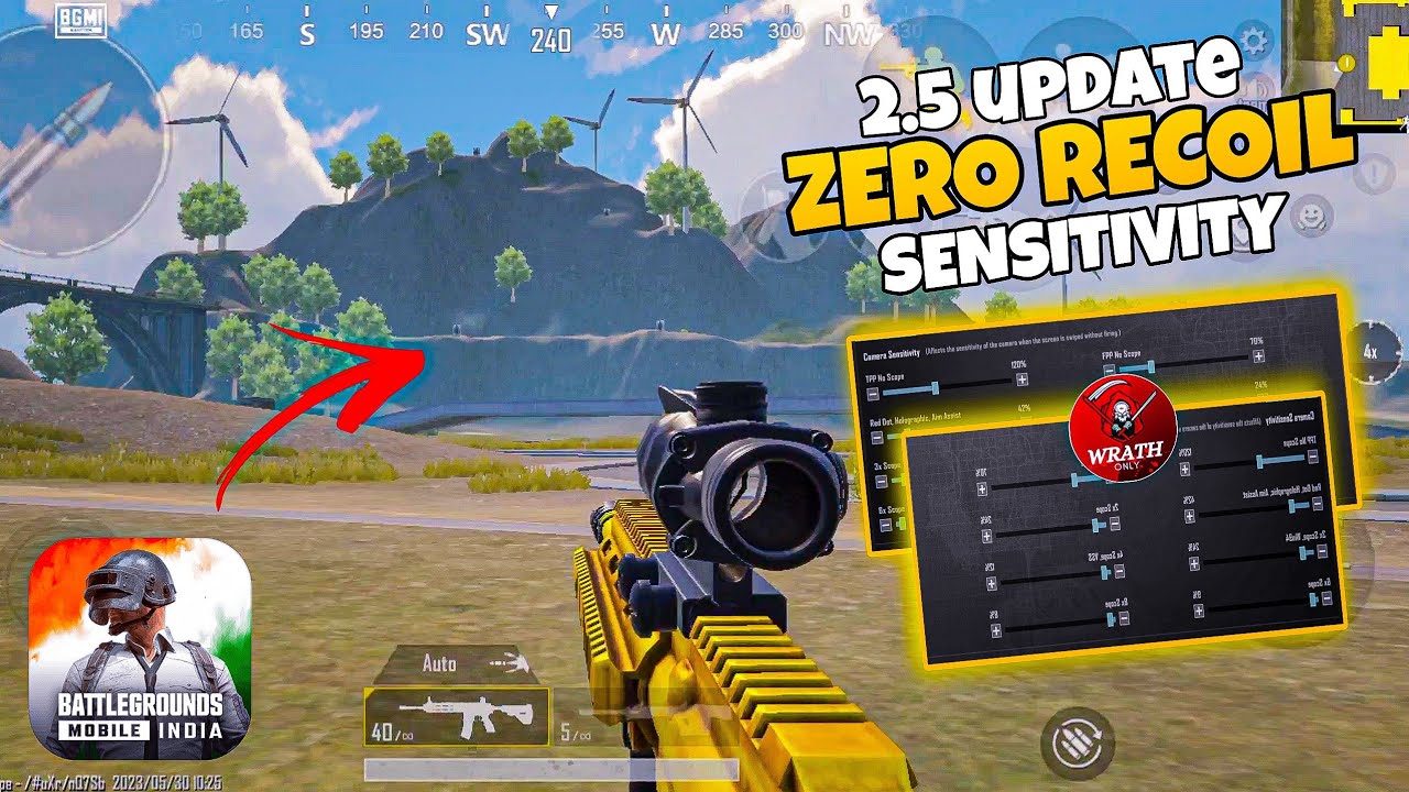 BGMI 2.5 UPDATE ZERO RECOIL SENSITIVITY🔥FOR LASER SPRAY(BGMI/PUBGM) - YouTube