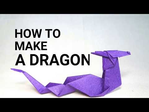 easiest way to make snake dragon at home with origami - YouTube