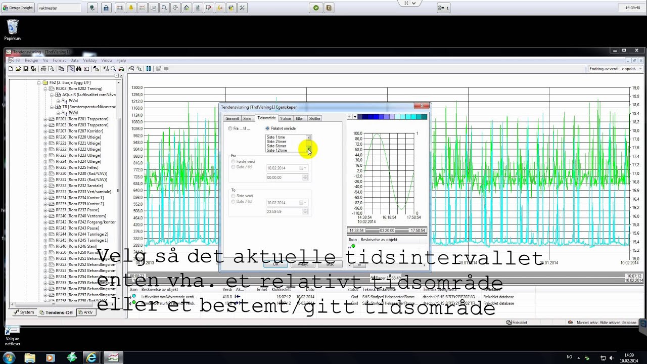 SD Desigo Insight, grafisk fremstilling av verdier - YouTube
