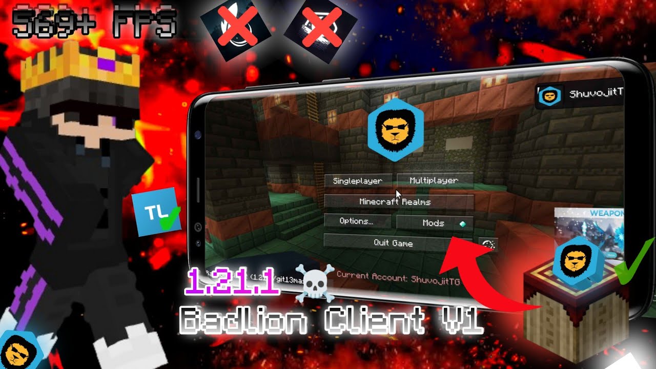 BADLION CLIENT in Pojav/Mojo Laucher 🔥 [1.21.1] - YouTube