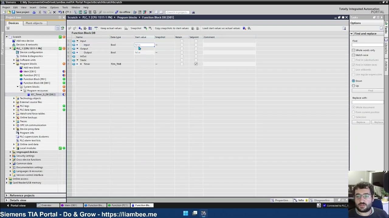 Siemens TIA Portal - "Function Block" and "Function" Differences - YouTube