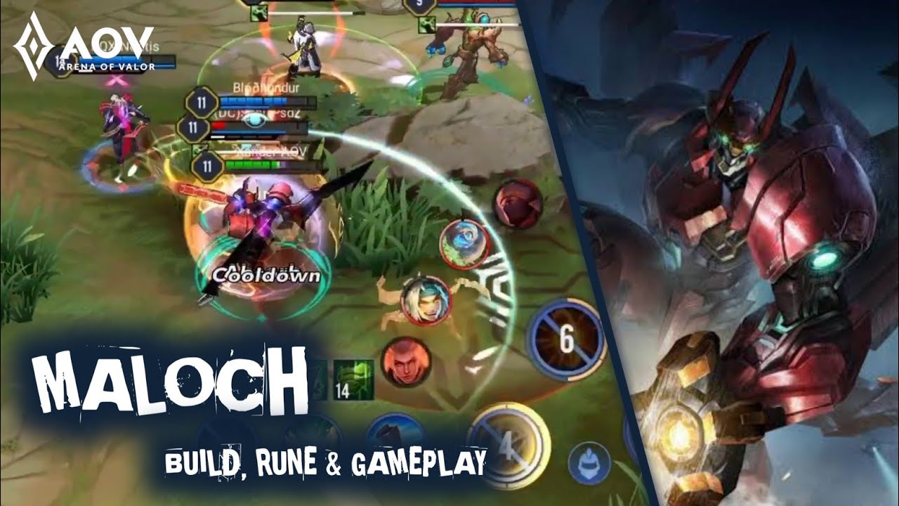 Maloch • Build, Rune & Gameplay - Garena AOV (Arena of Valor) - YouTube