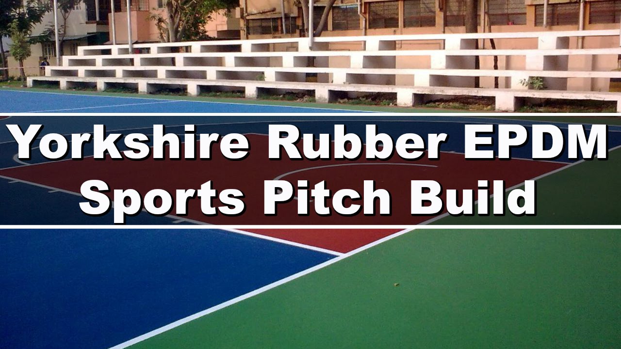 Yorkshire Rubber EPDM Sports Pitch Build - YouTube