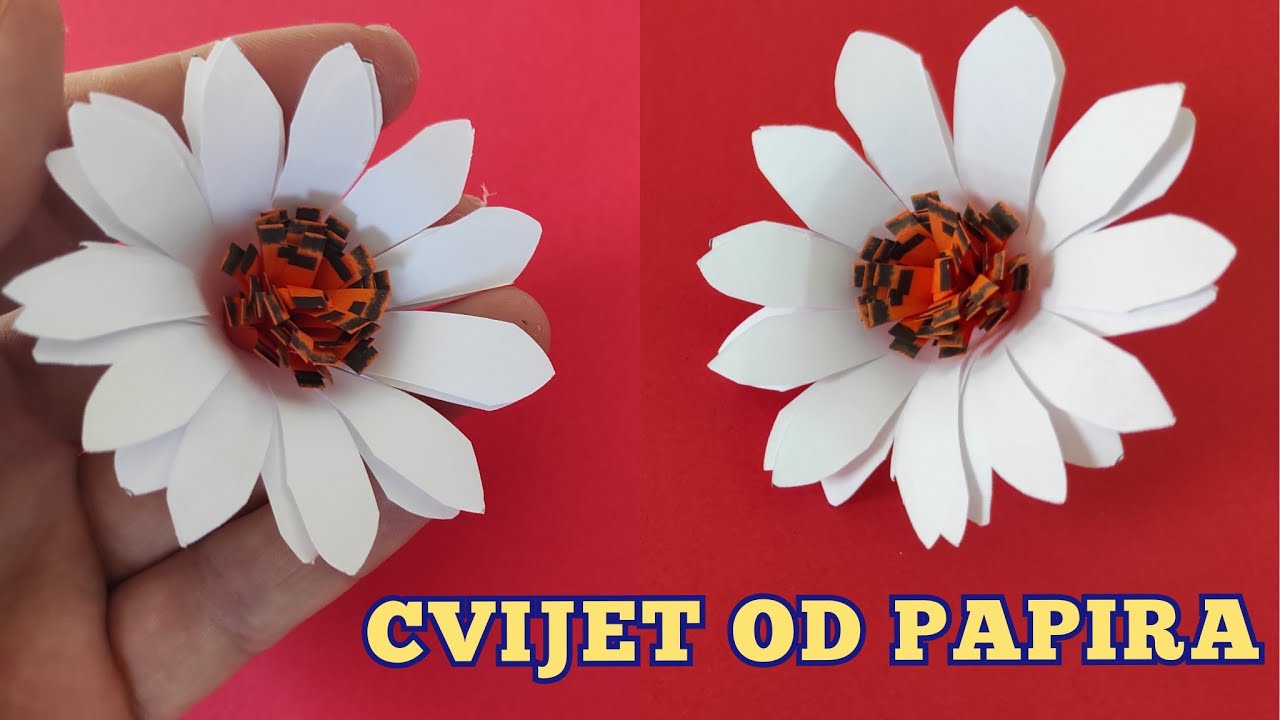 KAKO NAPRAVITI CVIJET OD PAPIRA #tutorial - YouTube