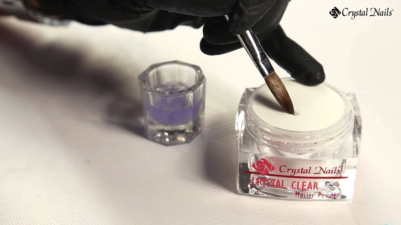 Crystal Nails Crystal Clear Master Powder porcelánpor - YouTube