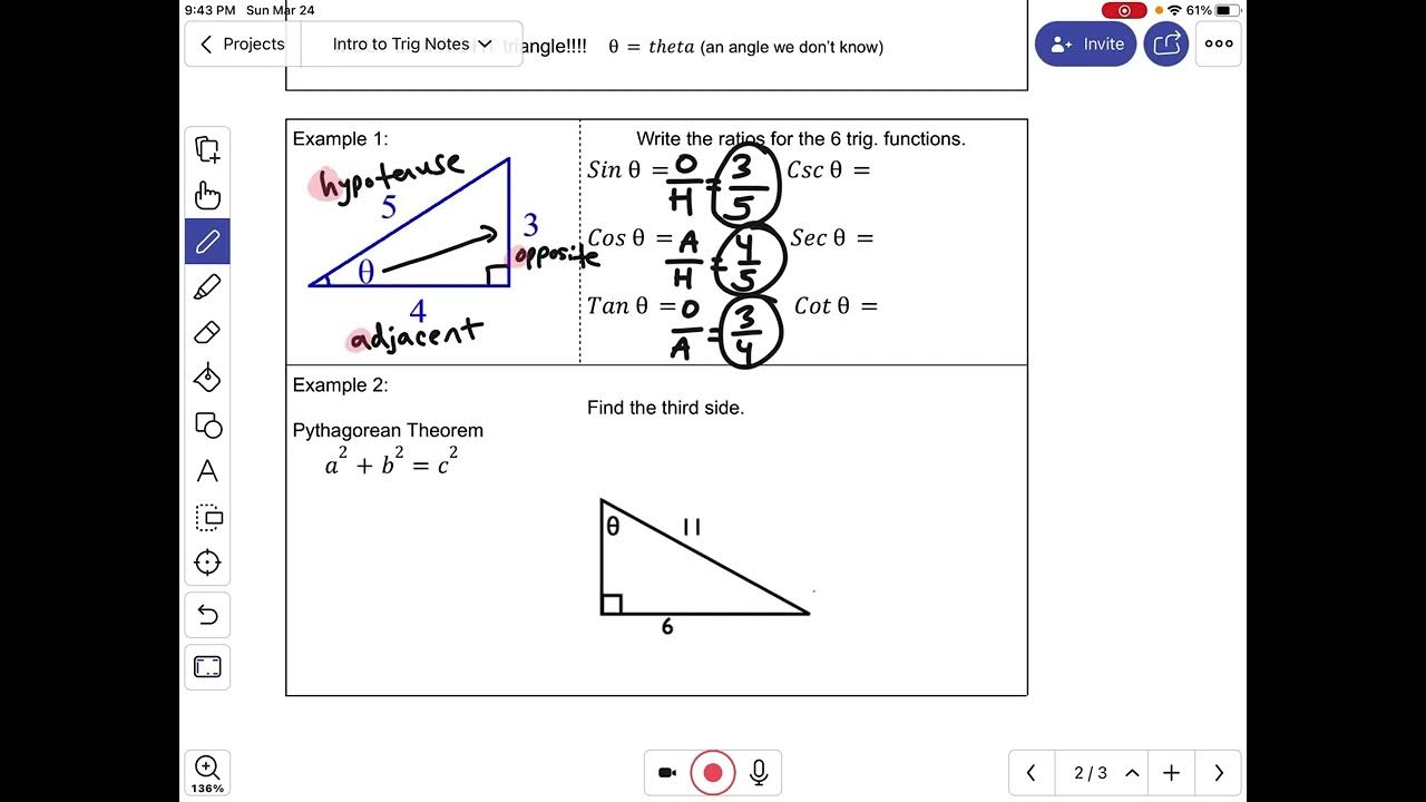 Intro to Trigonometric Ratios - YouTube