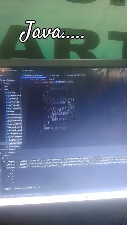 Hollo butterfly Pattern print in Java.......#coding #how to learn .coding for beginners - YouTube