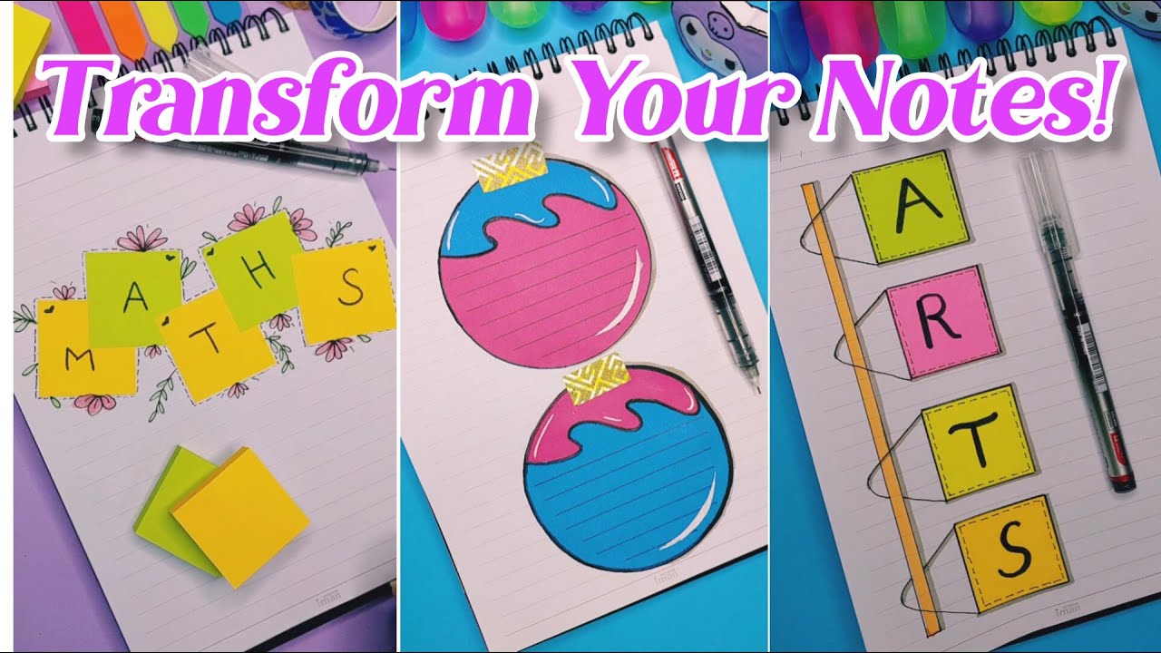 Top 3 Ideas for Banner & Title 📝 || Study Time - YouTube