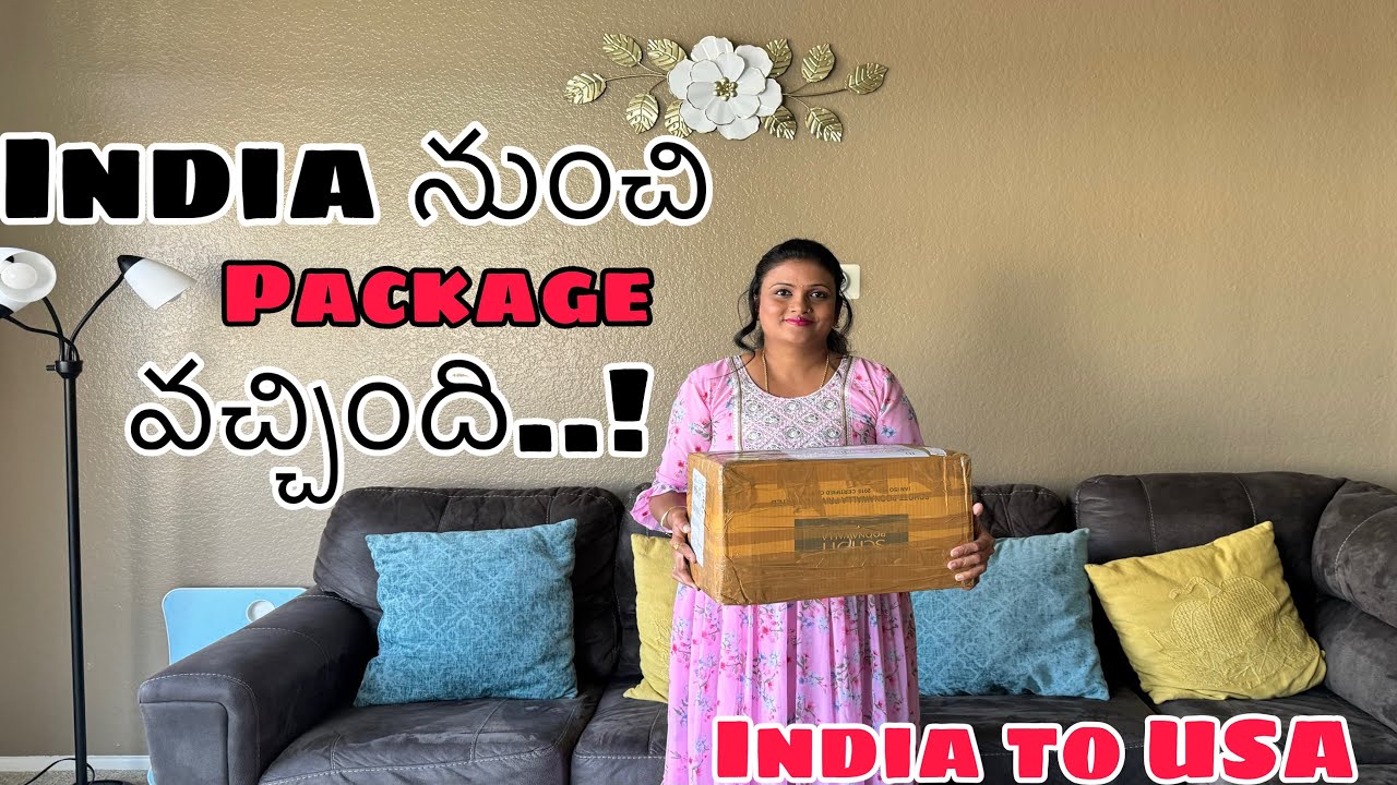 Unboxing Parcel From India -వచ్చిన Parcel లో ఏముంది-USA Telugu Vlogs#unboxing#parcel#package ...