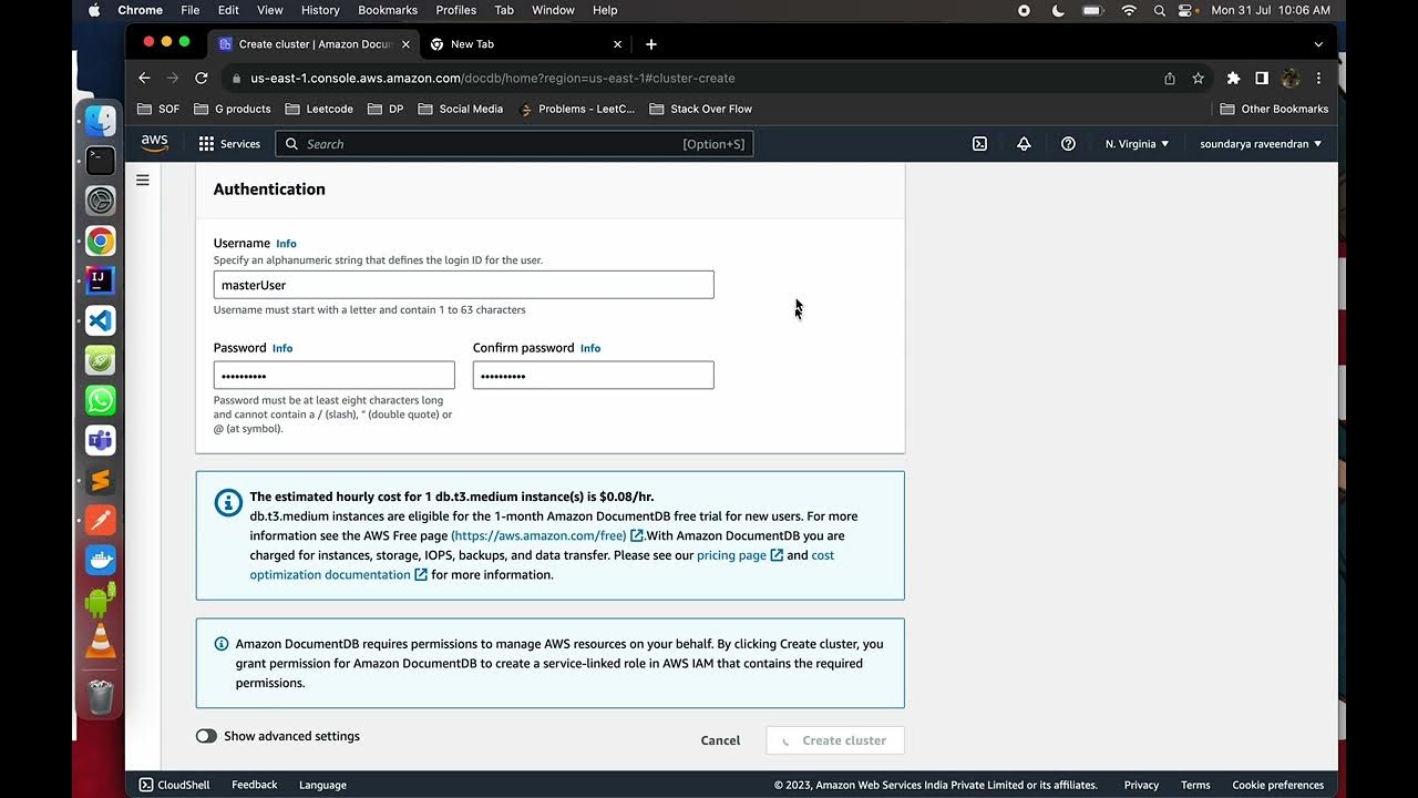 Create MongoDB Cluster Using Amazon DocumentDB - YouTube