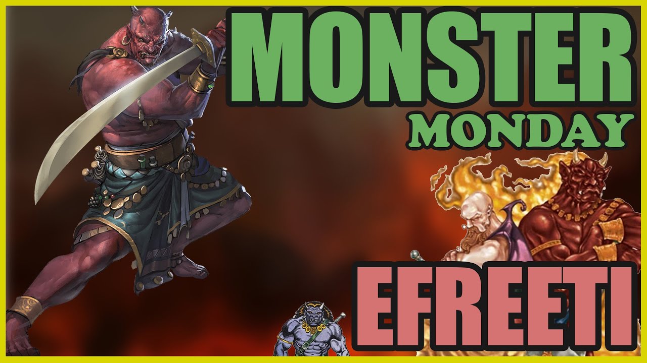 Deceitful wish givers (Efreeti)- Monster Monday - Dungeons & Dragons (D&D) - YouTube