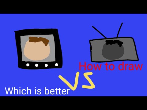 How to draw television- tv drawing Old television vs New television ...