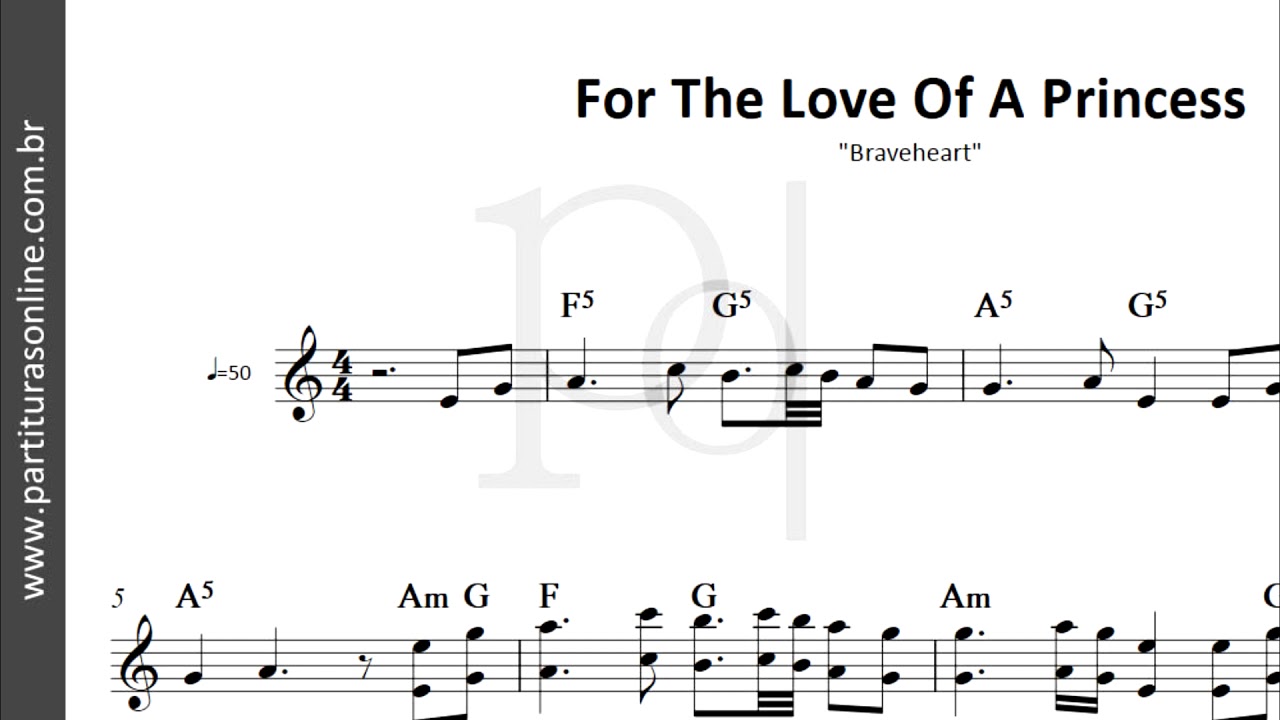 For The Love Of A Princess ♪ Braveheart | Partitura - YouTube