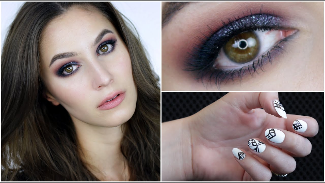Birthday Makeup Purple Glitter Eye Youtube