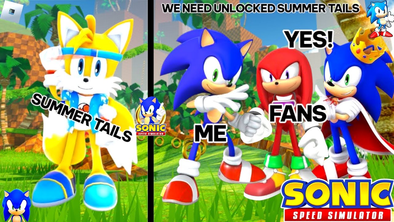 Me And My Fans Unlocked SUMMER TAILS In Sonic Speed Simulator - YouTube