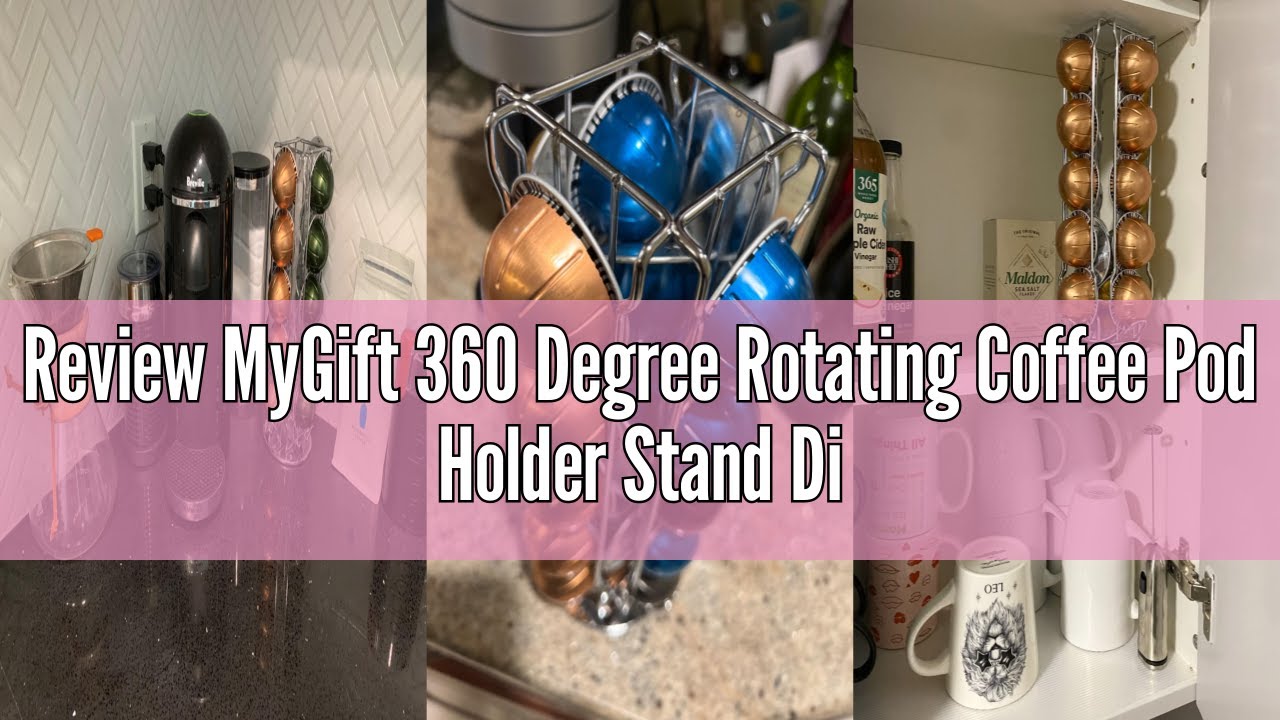 Review MyGift 360 Degree Rotating Coffee Pod Holder Stand Dispenser for ...