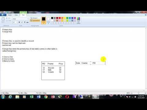 Lesson #7 Primary key and foreign key in msaccess in pashto by Abdullah Sorush - YouTube