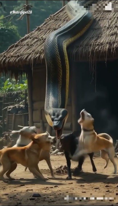 Dog Vs Python fight in front of the Jungle #animallife #animals # ...