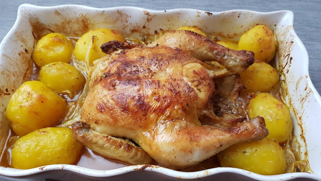 Poulet Rôti aux pommes de terre - YouTube