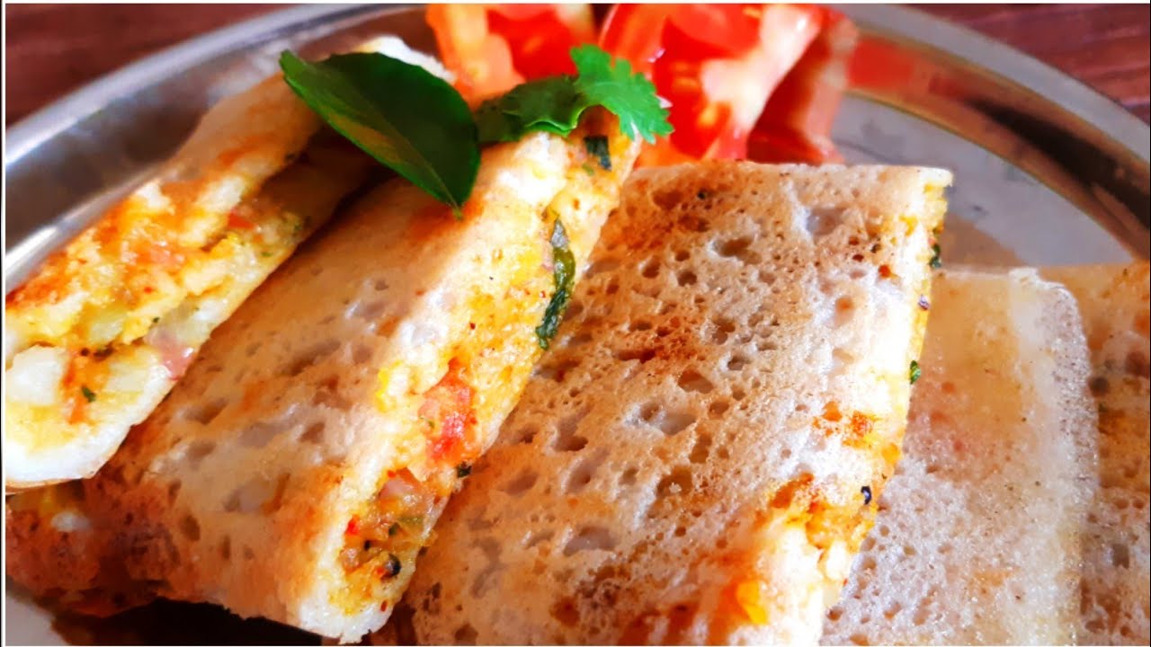 Masala cut dosa in a simplest way।मसाला कट दोसा बनाए बिलकुल आसान तरीके ...