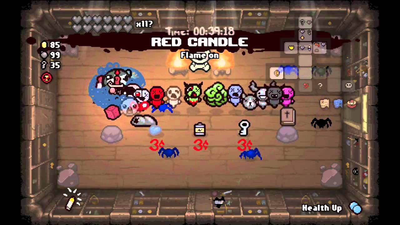 The Binding of Isaac "BASEMENT" All items of the game - YouTube