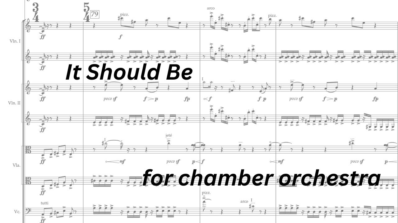 Max Vinetz - "It Should Be” (2024), for chamber orchestra [San ...