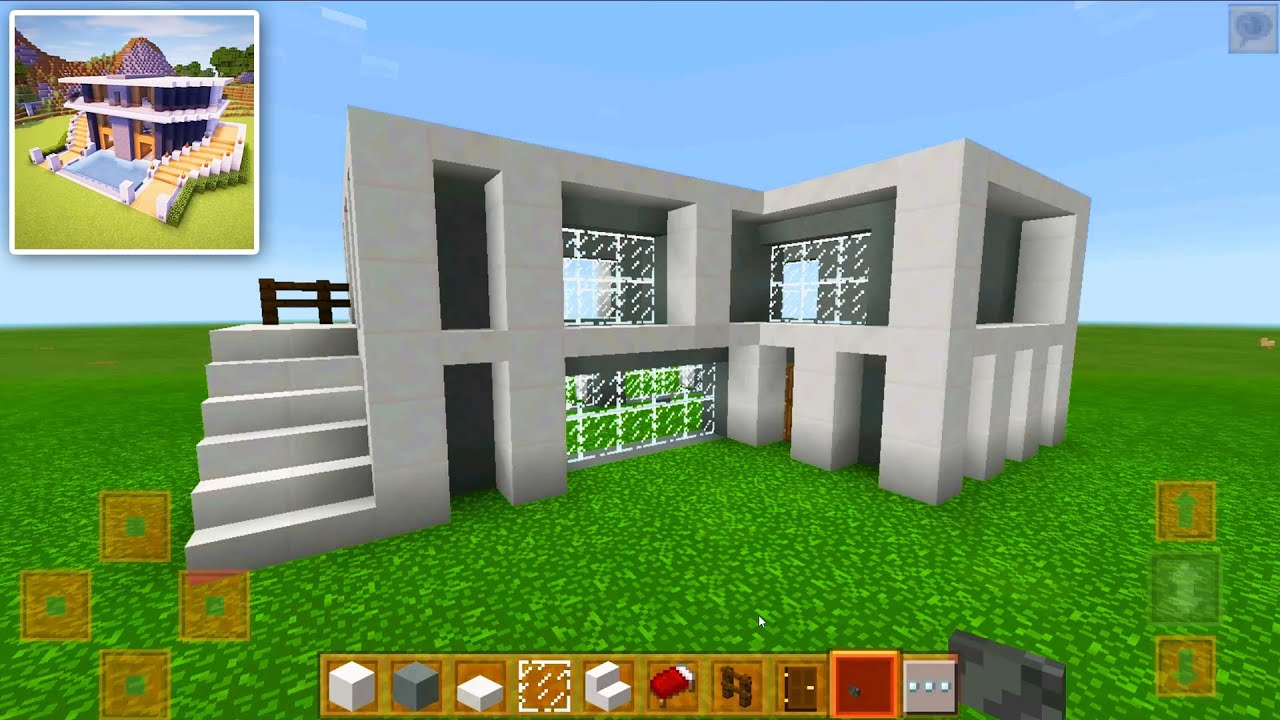 How to Make MODERN HOUSE in CRAFT WORLD - YouTube