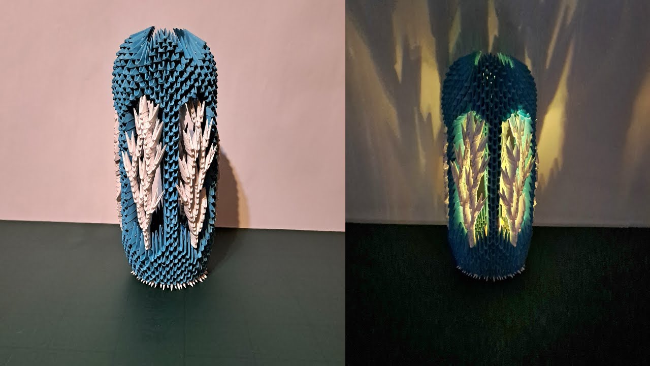 Tutorial Origami 3D Lampu/3D Origami Lamp Tutorial - YouTube