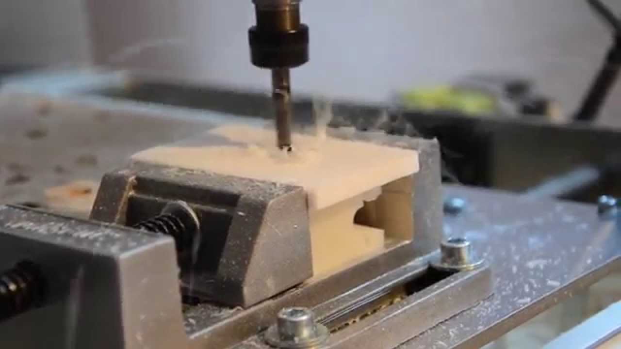 PTFE Teflon milling. Desktop cnc machine - YouTube