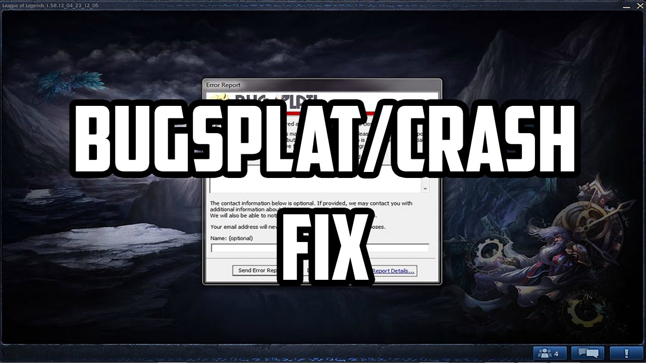 League of Legends Crash/Bugsplat Fix Patch 4.21 (2014) - YouTube