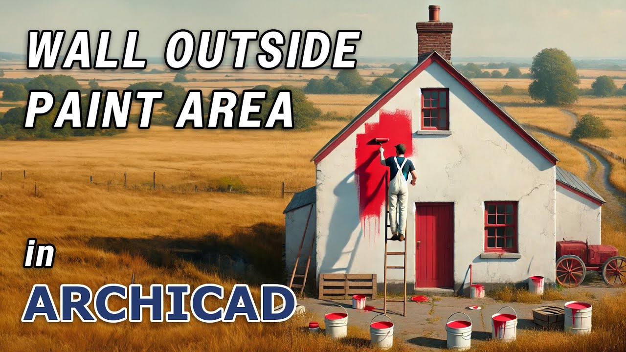 Wall Outside Painting Area Calculation in Archicad - YouTube