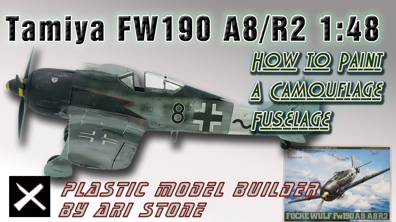 How to Paint Camouflage on an Tamiya Focke Wulf FW 190 Plastic Model ...