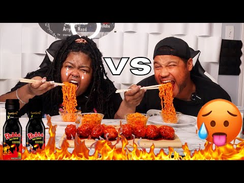 NUCLEAR FIRE NOODLES & CHICKEN CHALLENGE! | DON'T TRY THIS AT HOME