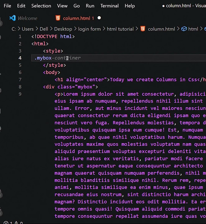 Css Columns Html Css Css Shorts Youtube